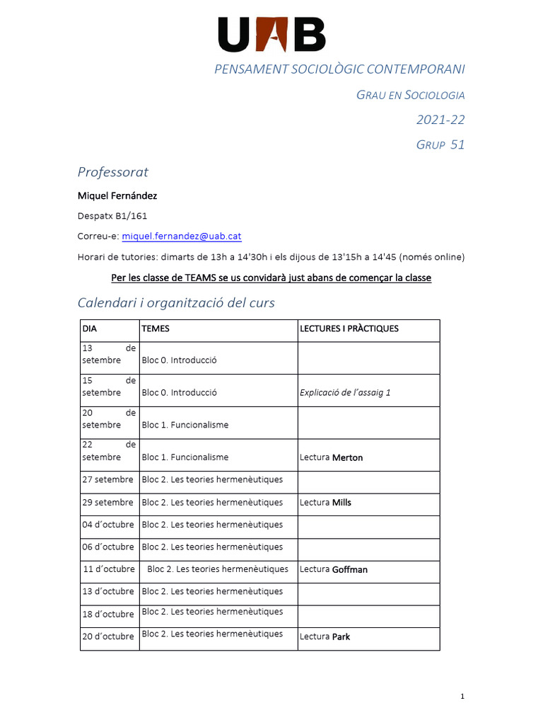 Programa Dossier Lectures Obli 2122 | PDF