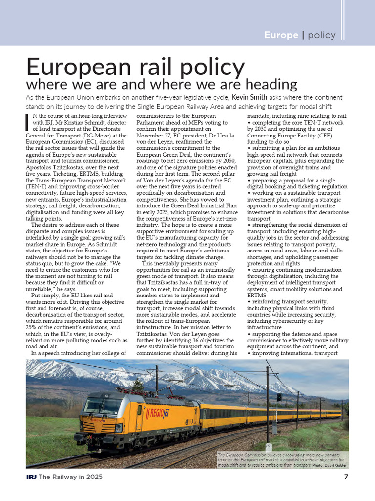 IRJ January_2025 | PDF | European Union | Rail Transport