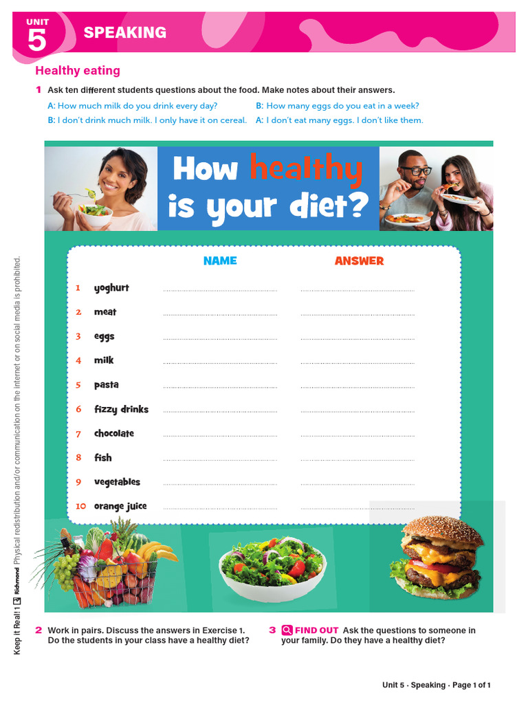 Healthy Eating Discussion Activities | PDF | Eating Behaviors Of Humans ...
