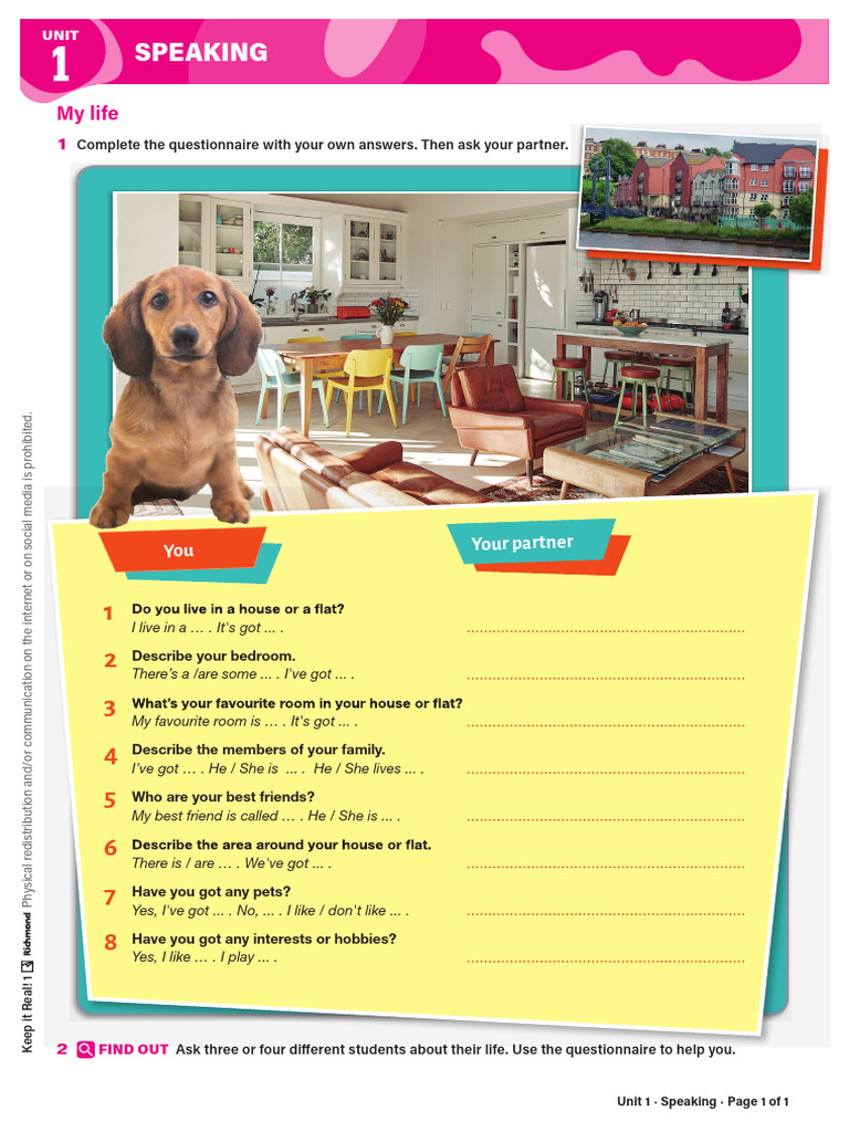 Keep It REAL! Level 1 Worksheets Unit 1 | PDF