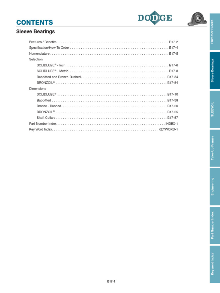 Sleeve Bearing DODGE | PDF | Bearing (Mechanical) | Corrosion