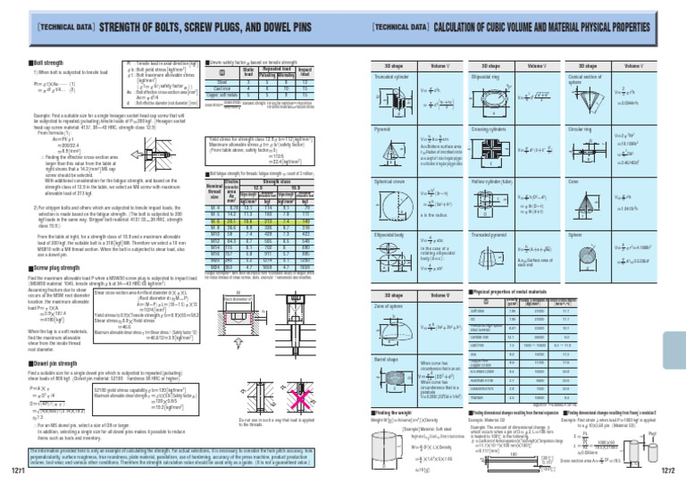 Fastners and Bolts | PDF | Screw | Strength Of Materials