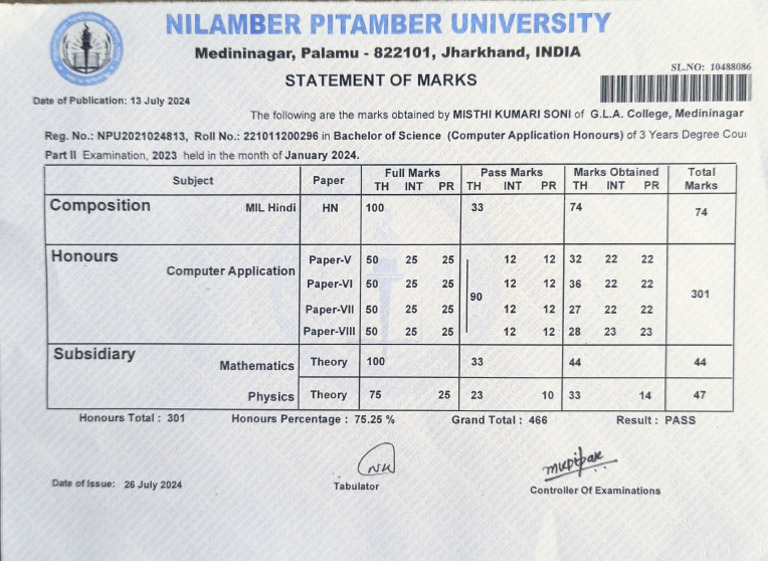 2nd Year Result BCA | PDF