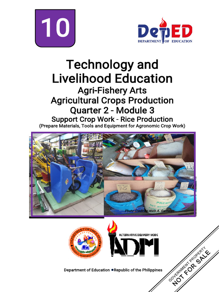 Tle Afa Crops Grade q2 m3 100305 | PDF | Personal Protective Equipment | Tractor