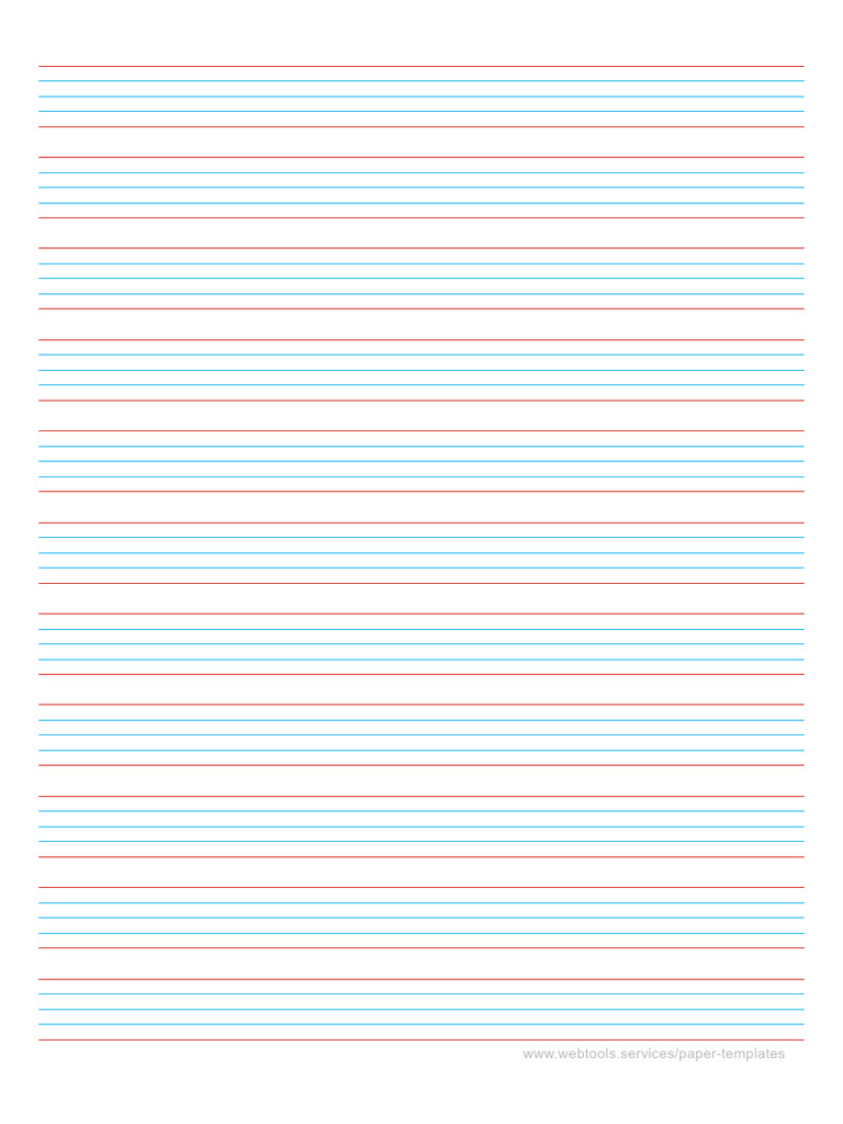 5 Lines Hindi Notebook Page PDF-A4 With 0.375 Inch Border | PDF