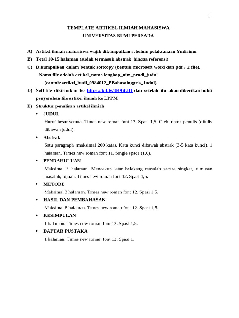 template AI Mahasiswa prosiding | PDF