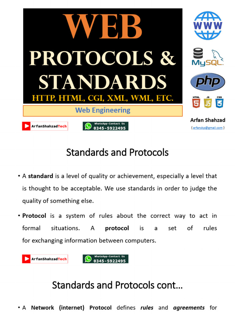 WDD-02 - Web Protocols and Standards | PDF | World Wide Web | Internet & Web