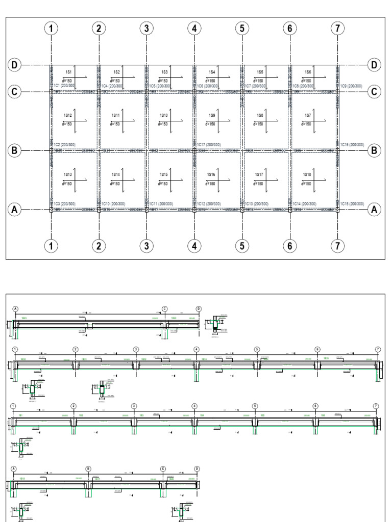 Beams Layout Single Classroom Details Final | PDF