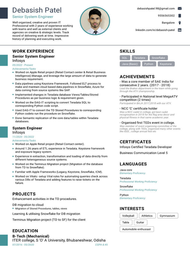 Debasish's Resume | PDF | Databases | Information Technology