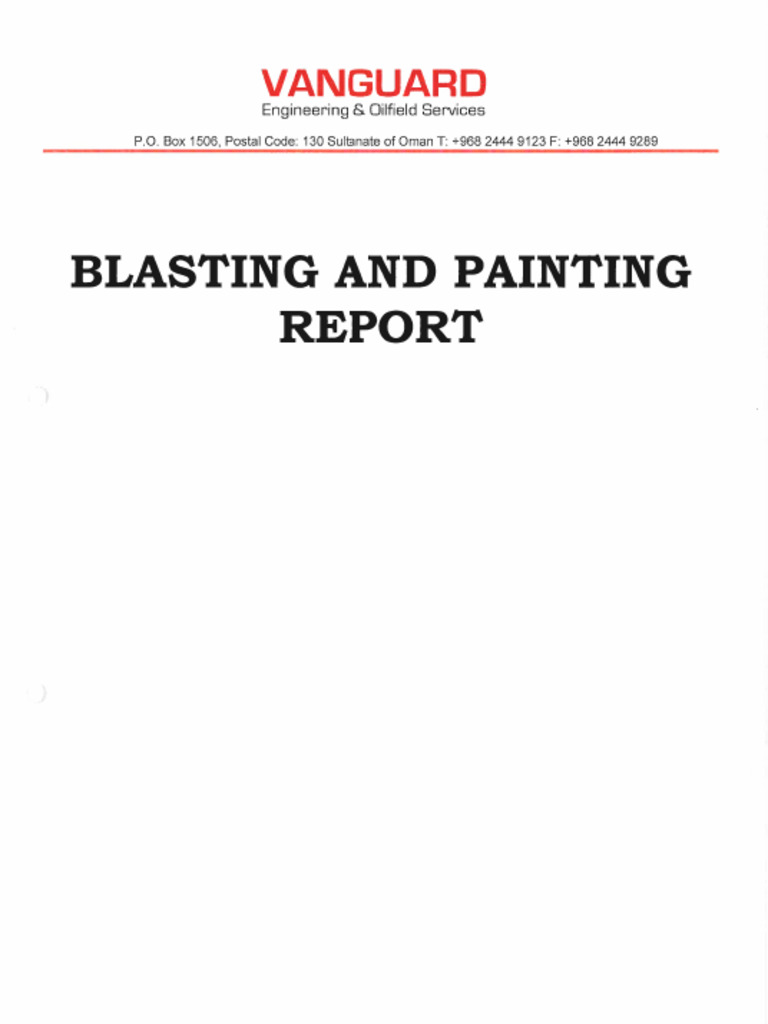 17.Blasting and Painting Report | PDF