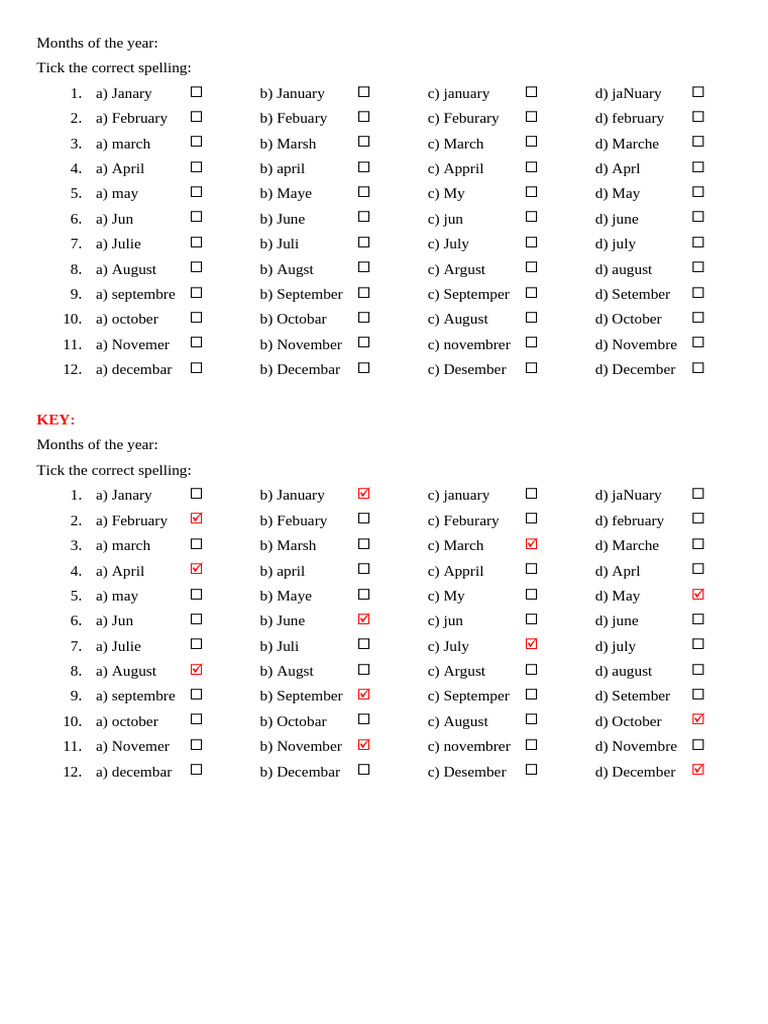 Test - BGB-P011 - Months of The Year | PDF