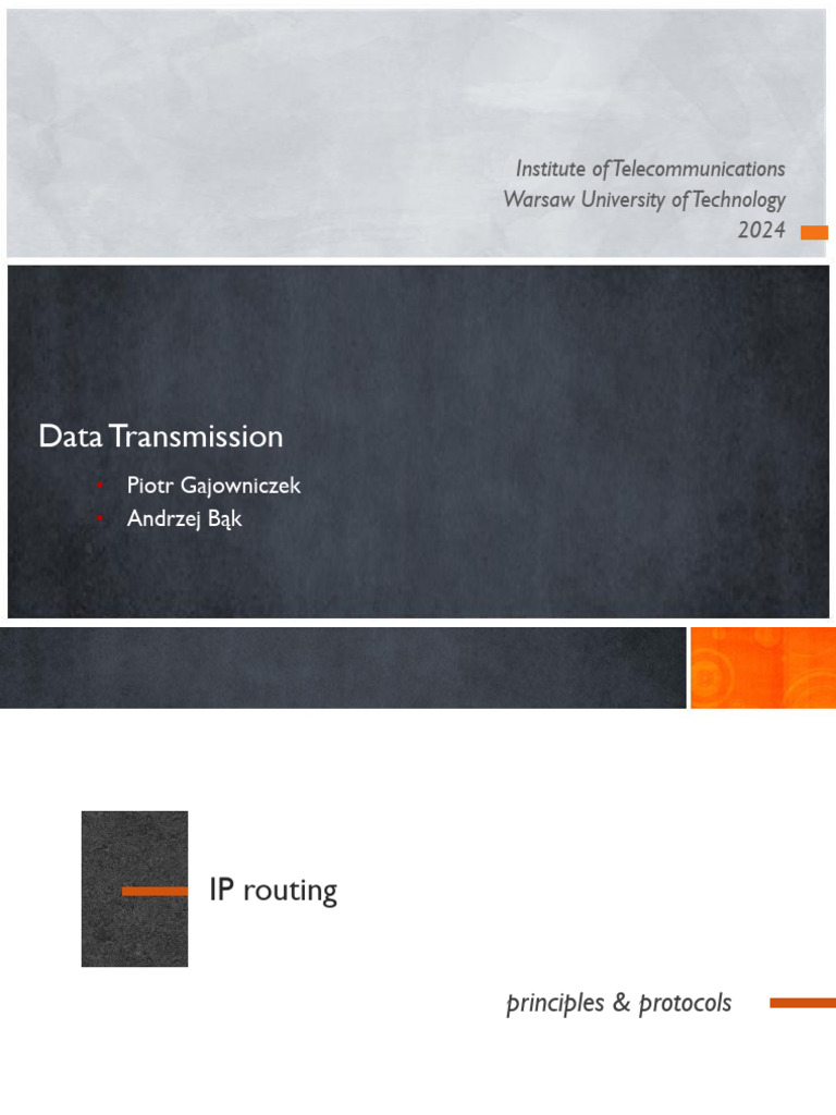 Lecture_6+7_DT | PDF | Routing | Data Transmission