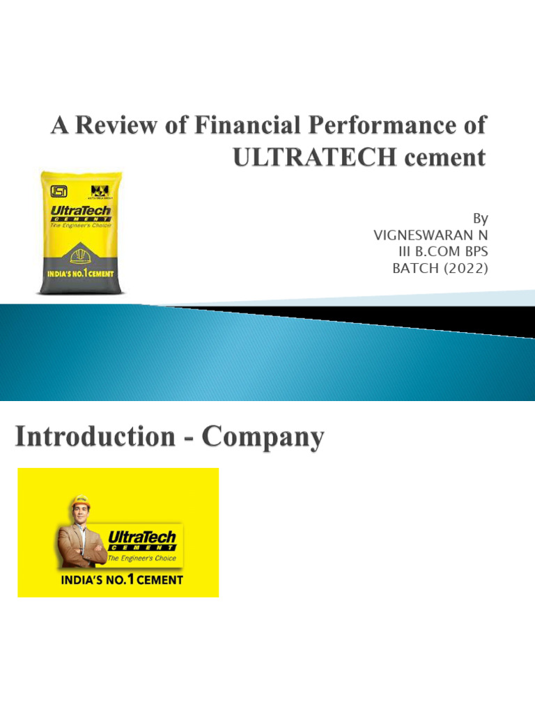 A Review of ULTRATECH Cement | PDF