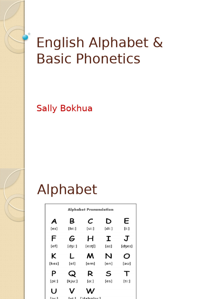 English ABCD - Sally Teacher | PDF