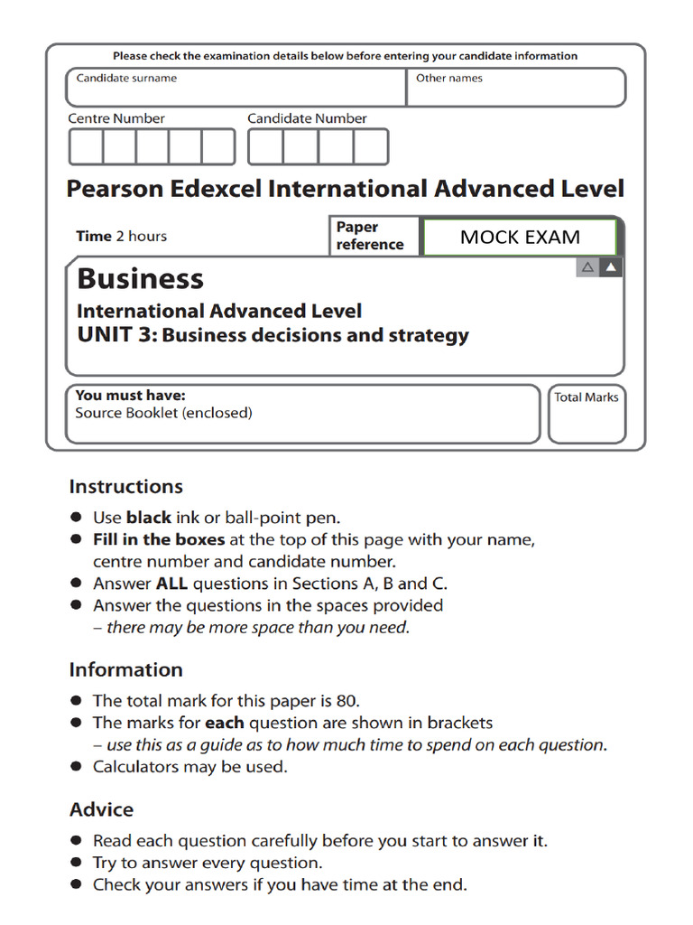 Y13 Mock Exam | PDF