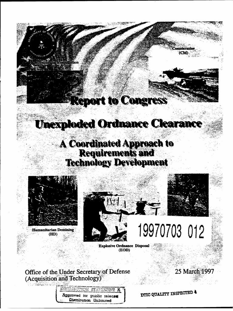 DTIC_ADA326965 Unexploded Ordnance Clearance A Coordinated Approach to ...