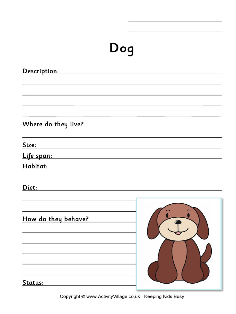 dog_worksheet | PDF