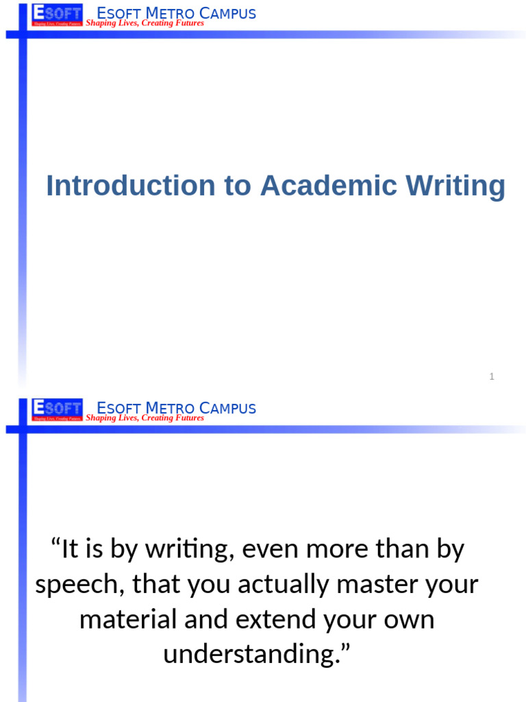 3rd Session - Introduction to Academic Writing | PDF | Essays ...