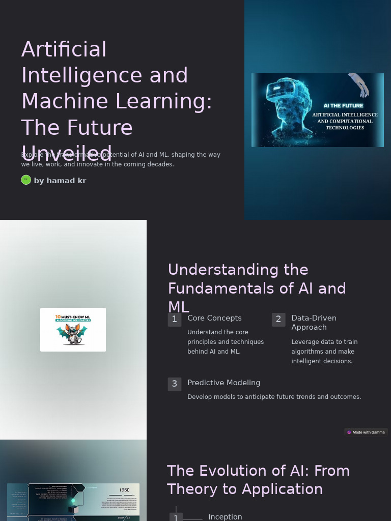 Artificial Intelligence and Machine Learning The Future Unveiled | PDF ...