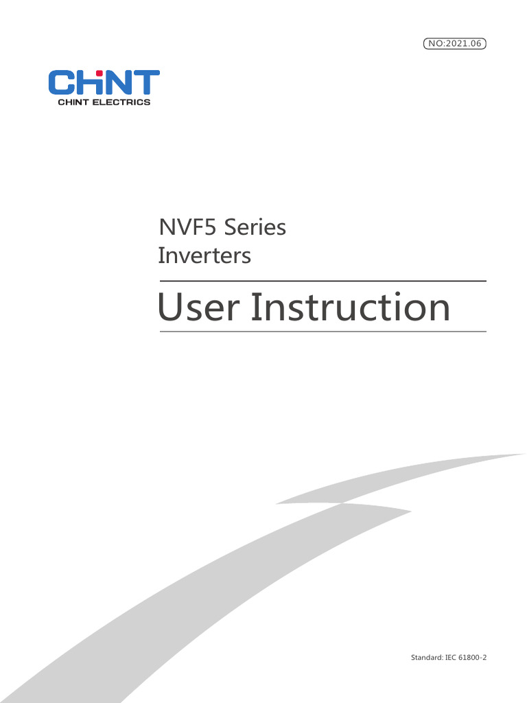 VFD Chint NVF5 Manual | PDF | Power Inverter | Power Supply