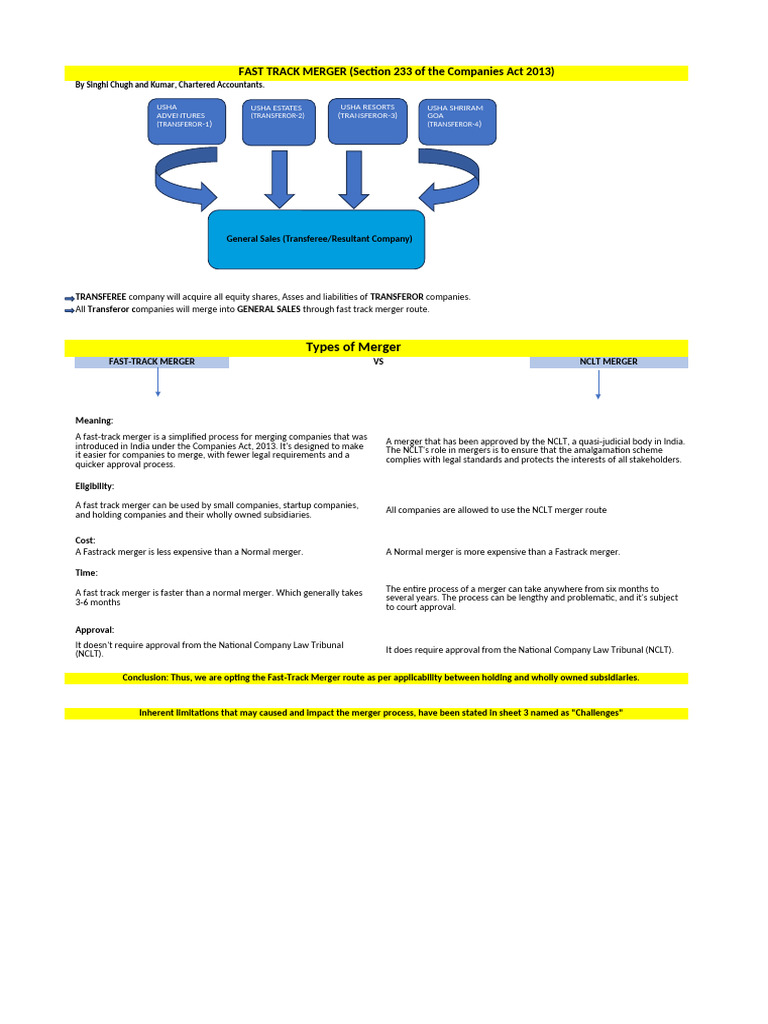 Usha Group - Merger Steps Final - Updated | PDF | Equity (Finance ...