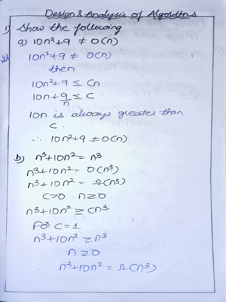 Design And Analysis Of Algorithms Assignment Pdf