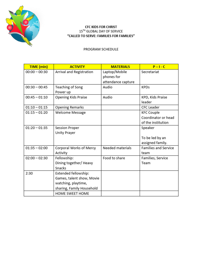 4 GDS 15 Suggested Program Schedule | PDF