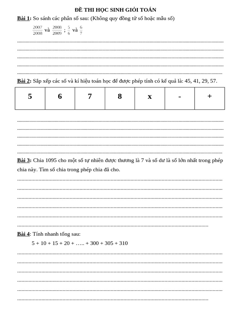 53863.Đề Thi Chọn HSG | PDF