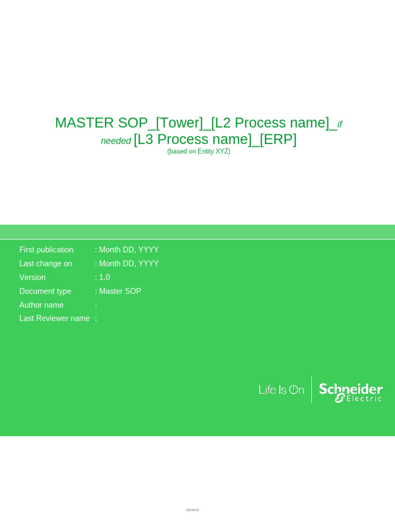 Master SOP Template - Empty | PDF | Computing | Information Technology