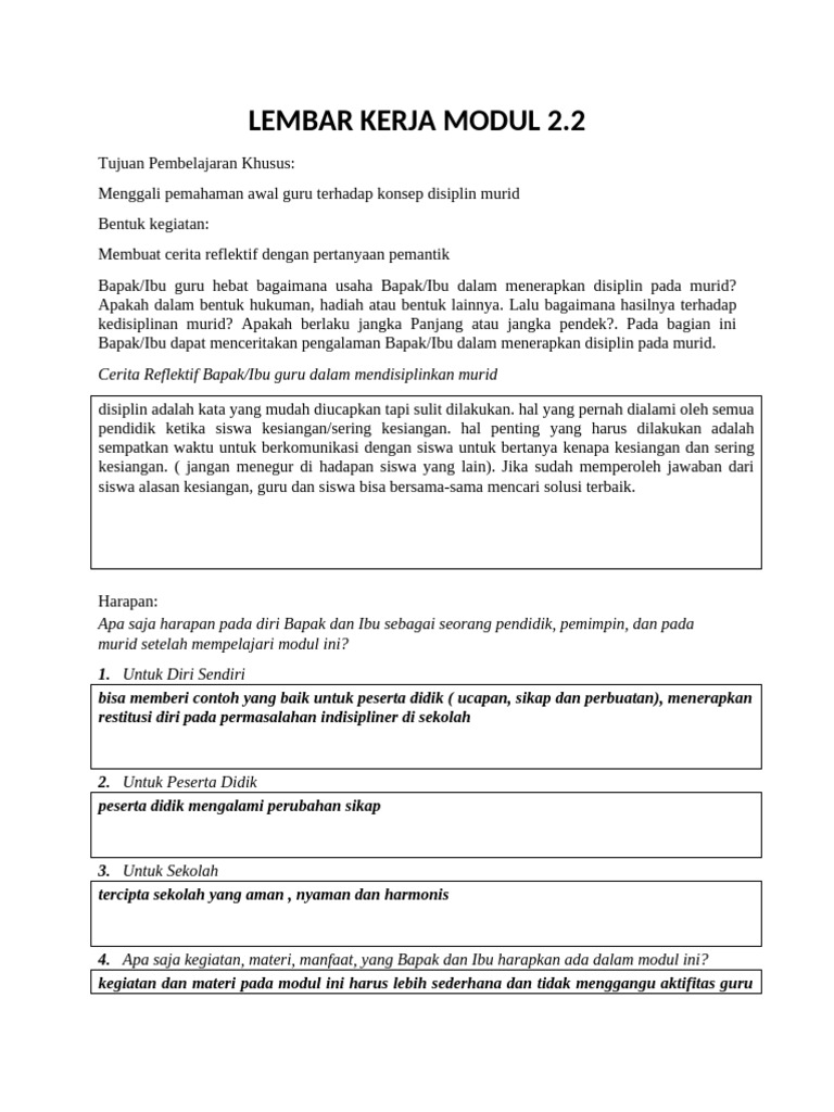LEMBAR KERJA MODUL 2.2-Kusnayani Sman 1 Ciranjang | PDF LEMBAR KERJA MODUL 2.2-Kusnayani Sman 1 Ciranjang | PDF