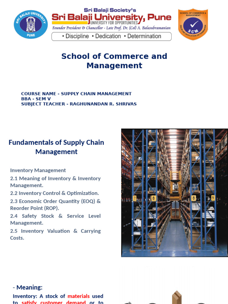 Inventory Management Course Overview | PDF | Inventory | Valuation ...