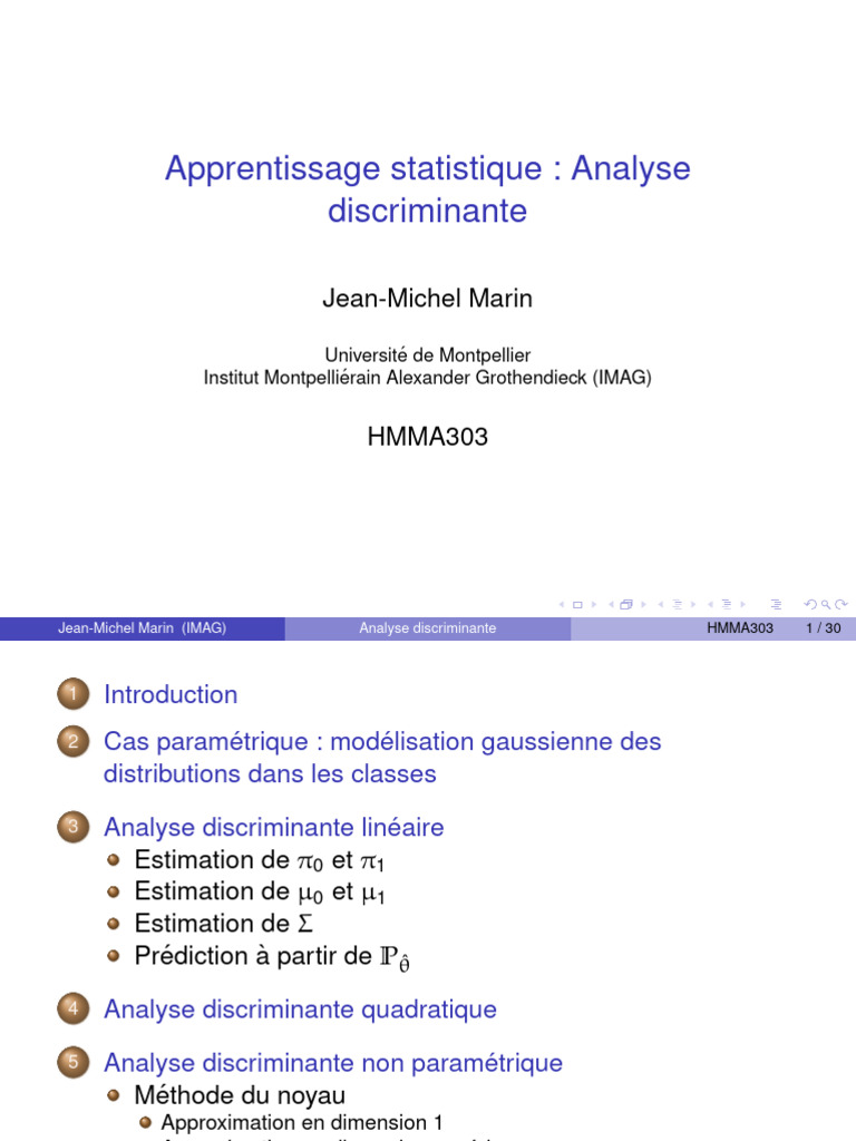Analyse Discriminante Quadratique | PDF | Estimateur (statistique ...