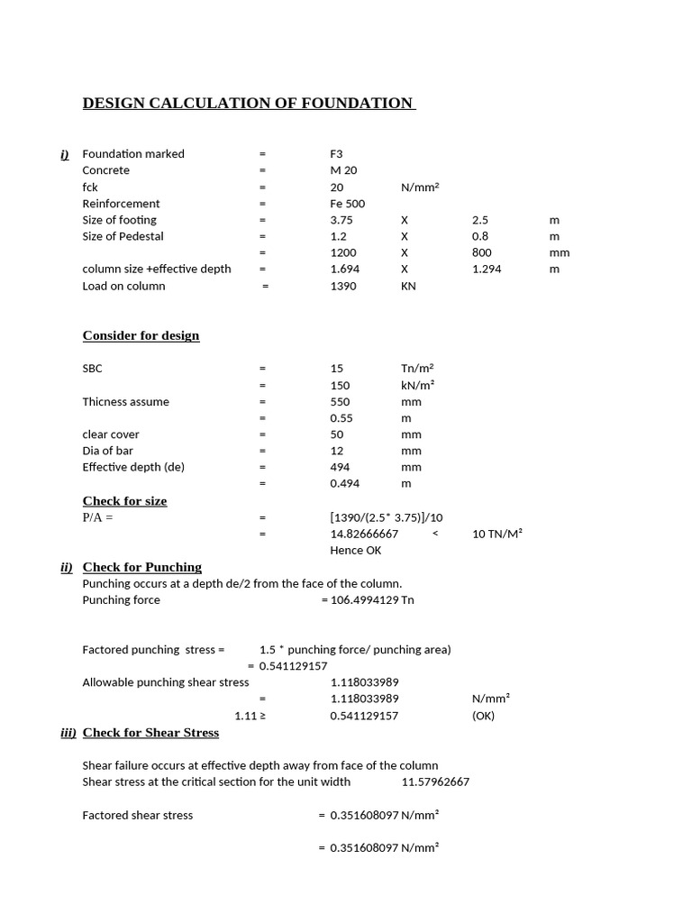 FOUNDATION F3 | PDF | Structural Engineering | Civil Engineering