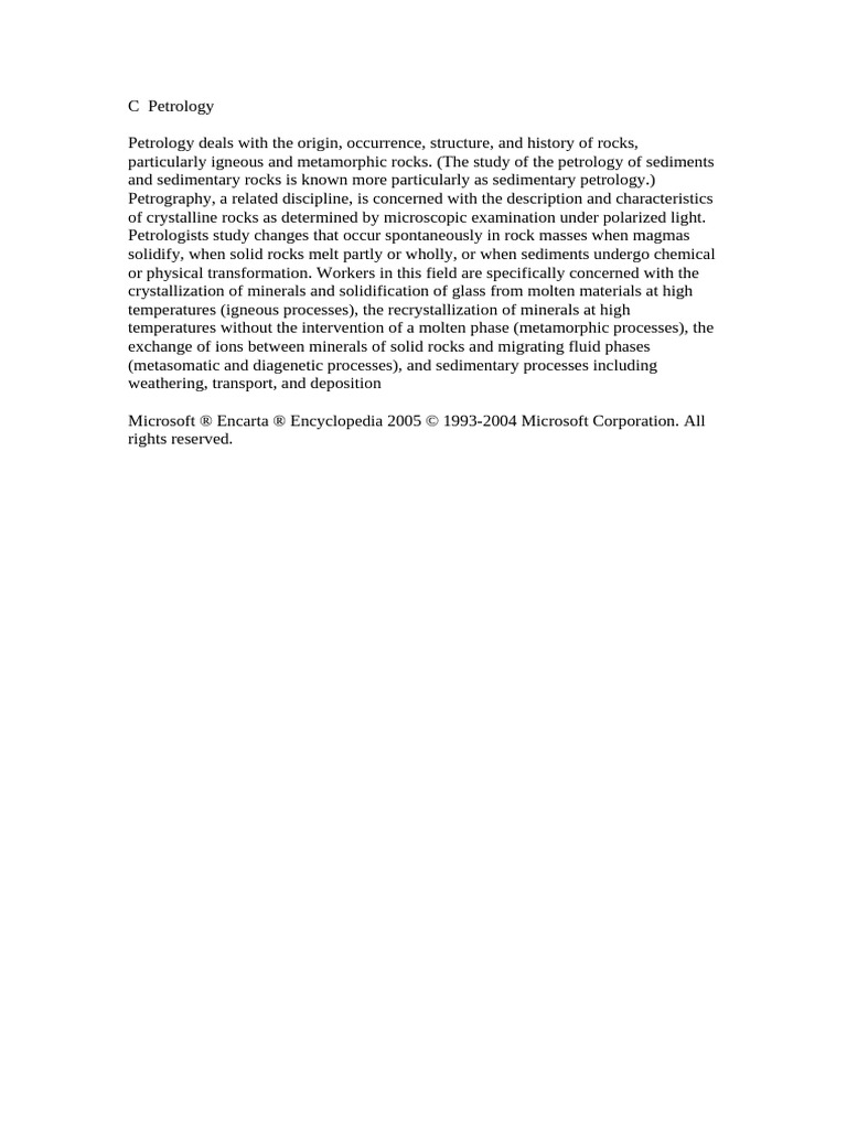 Petrology | PDF