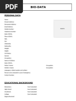 Biodata Template Philippines | PDF | Government And Personhood