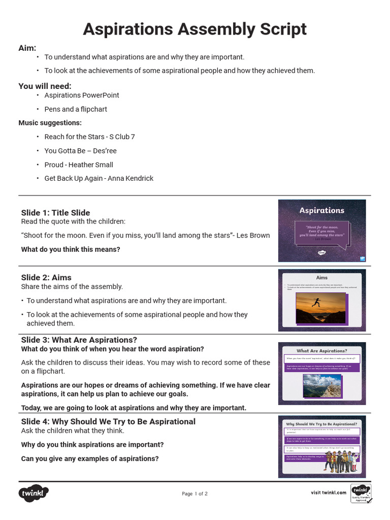 Aspiration Assembly Script | PDF