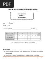 Grade 4 Mathematics Investigation Term 2 2024 - 042104 | PDF ...