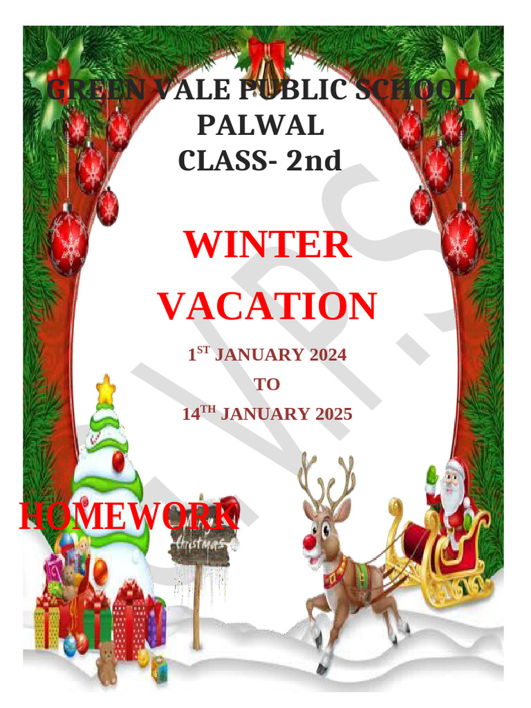 Final - Winter - Holidays - Homework - Class 2ND - 2024-25 | PDF