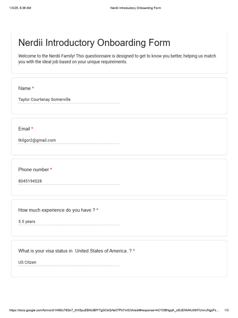 Onboarding Requirments - Google Forms | PDF | Computing | Computer Science