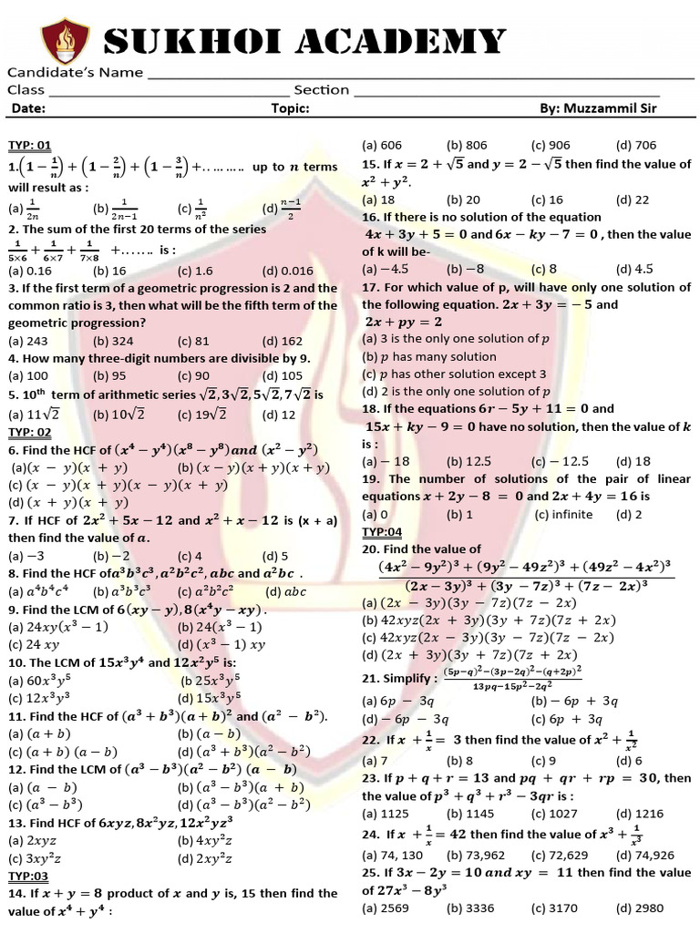 Algebra | PDF | Mathematical Concepts | Abstract Algebra