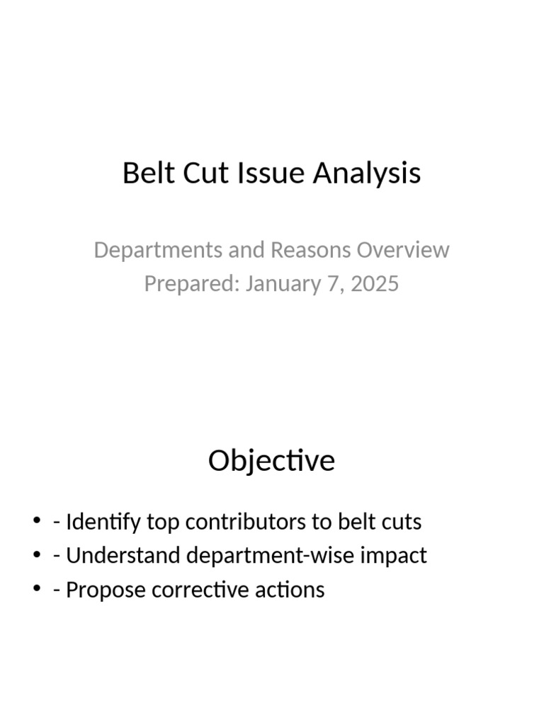 Belt Cut Issue Analysis | PDF