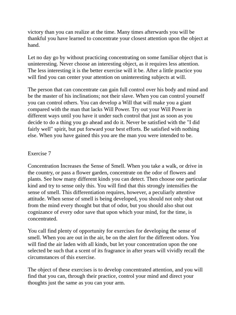 The Power of Concentration Part44 | PDF