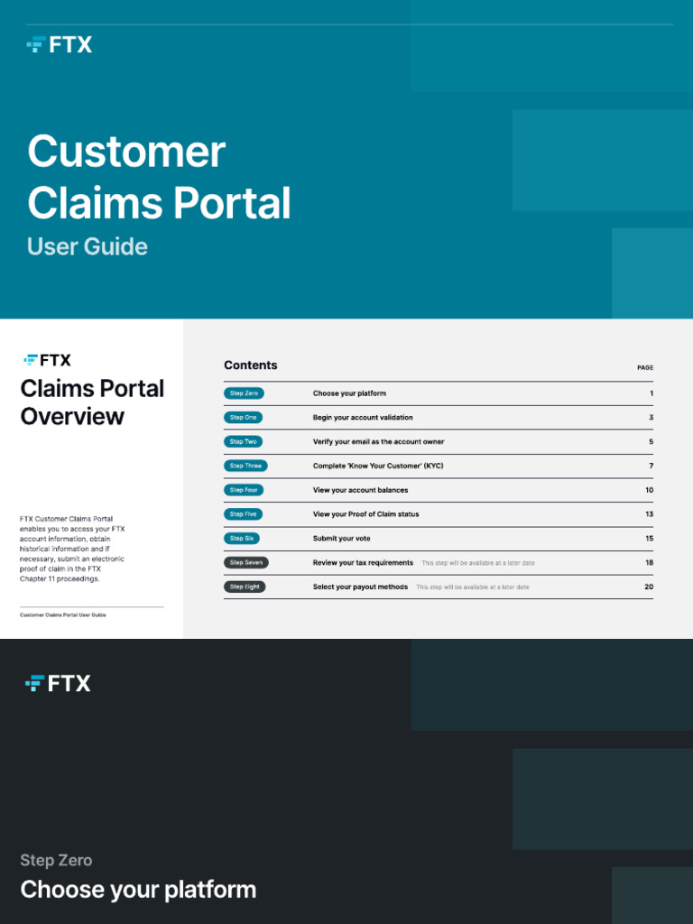 FTX Claims Portal Guide | PDF | Authentication