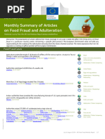 Monthly Summary of Articles On Food Fraud and Adulteration: January ...