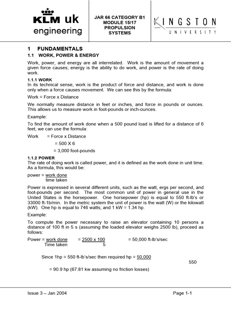 01Fundamentals | PDF | Jet Engine | Fluid Dynamics