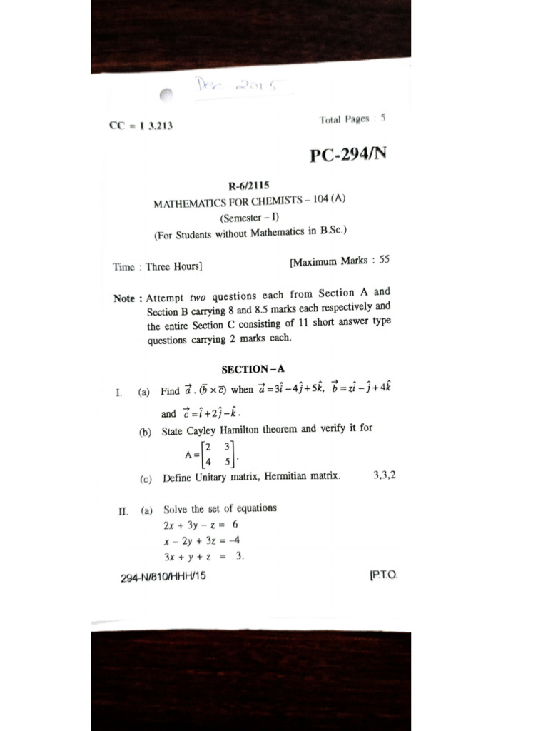 PVQ of Math MSC | PDF