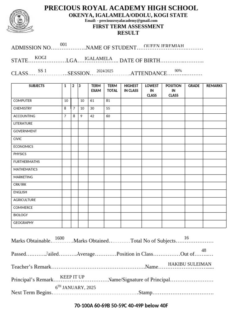 SS1 SSS | PDF | Educational Stages