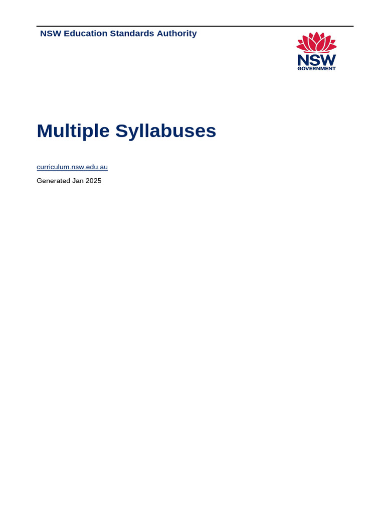 NESA - Syllabuses (S4) | PDF | Narration | Narrative