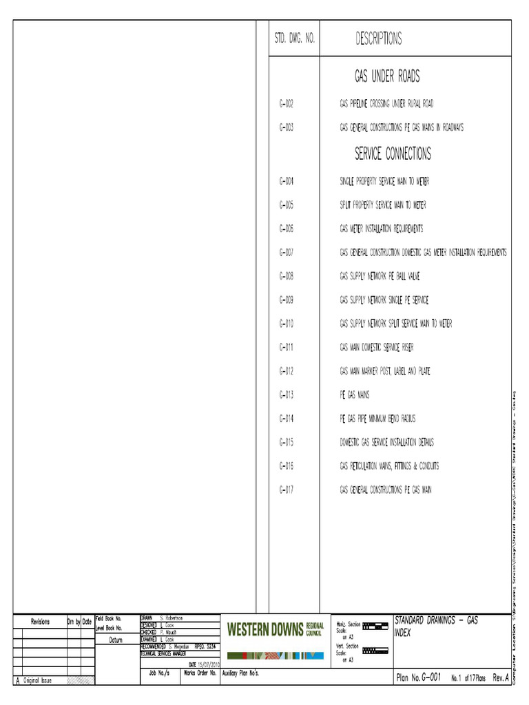 WDRC Standard Drawings Gas | PDF