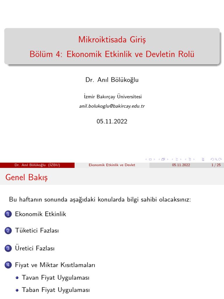 4 Hafta Mikroiktisada Giris | PDF